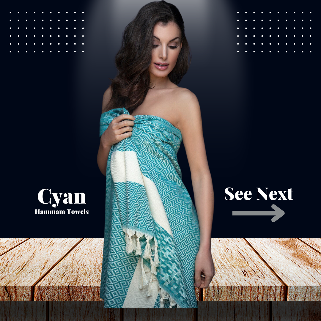 Turkish Hammam Towel – Cyan - H for Hammam - Turkish Hammam Towels ...