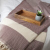 Hasir Ruby Red Throw - H for Hammam - Turkish Hammam Towels, Sofa Throws & Bathrobes
