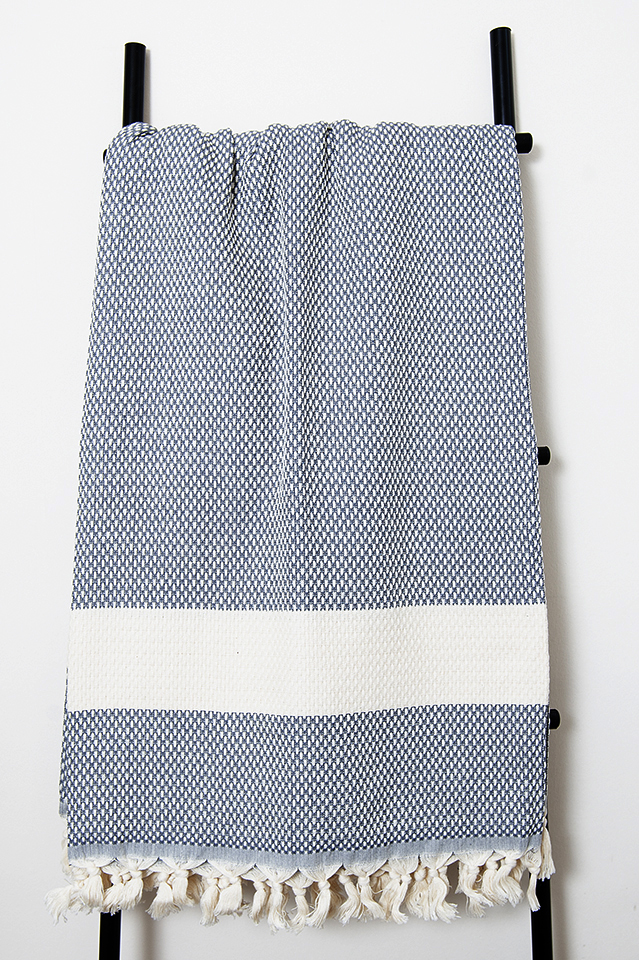 Hasir Dark Grey Throw - H for Hammam - Turkish Hammam Towels, Sofa Throws & Bathrobes