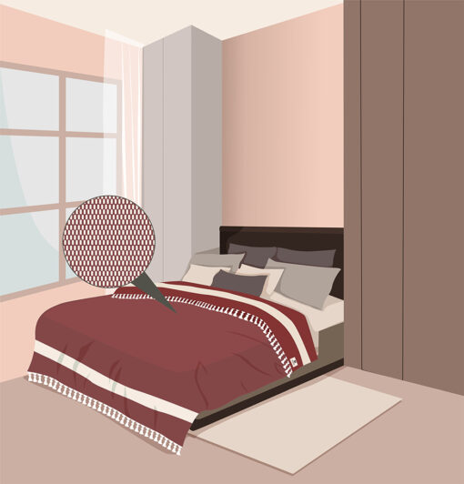 Hasir Ruby Red Throw - H for Hammam - Turkish Hammam Towels, Sofa Throws & Bathrobes